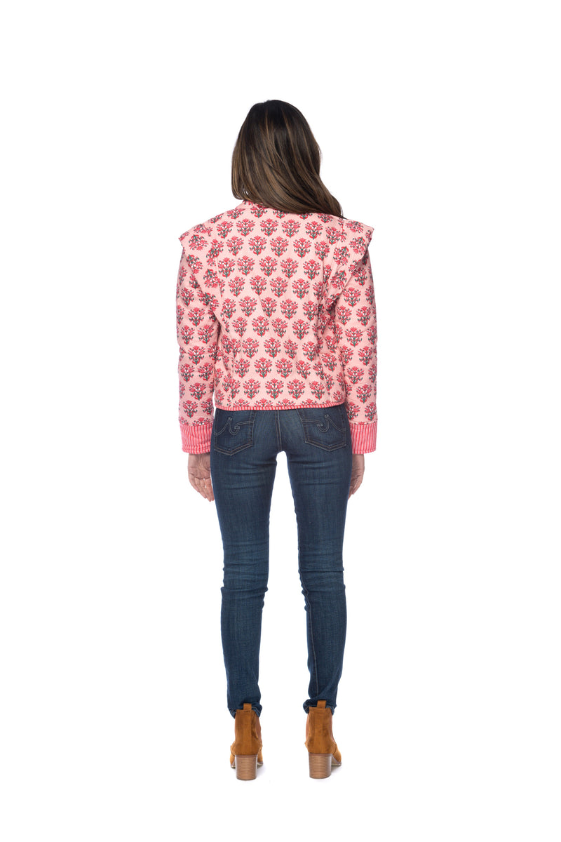 Pink Patterned Quilted Jago Jacket – Mod and Proper